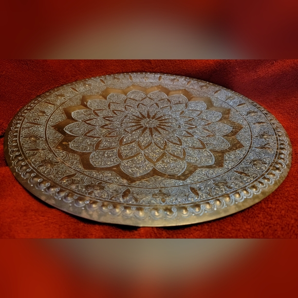 Wall Decor | Vintage Wall Hanging Moroccan Brass Serving Tray | Poshmark